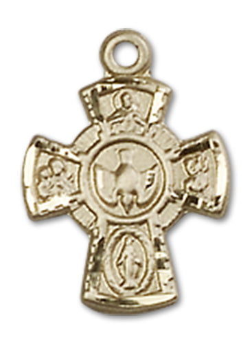 5-Way Cross Custom Pendant in Sterling Silver, 14kt Yellow Gold, or ...