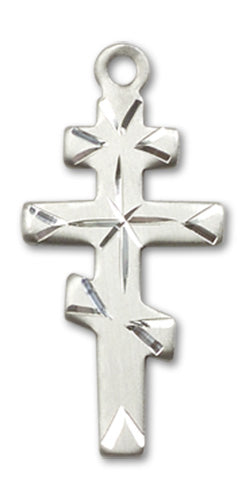 Greek Orthadox Cross Custom Pendant in Sterling Silver, 14kt Yellow ...