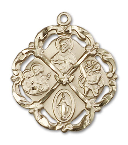 5-Way Cross Custom Pendant in Sterling Silver, 14kt Yellow Gold, or ...