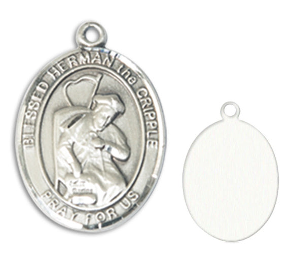 Blessed Herman the Cripple Custom Medal in Sterling Silver, 14kt Yel ...